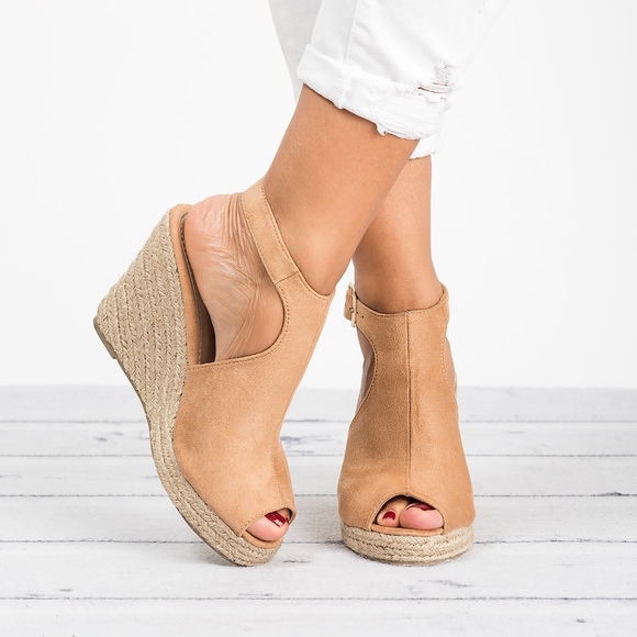 SunnyMia | Shoes | Sandra Espadrille Wedge Sandals Camel | Poshmark